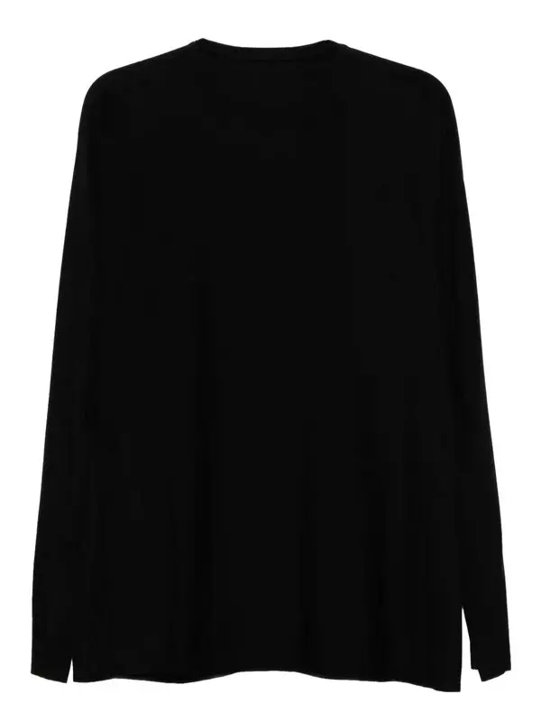 DEVOA Raw-cut Cotton T-shirt - Black