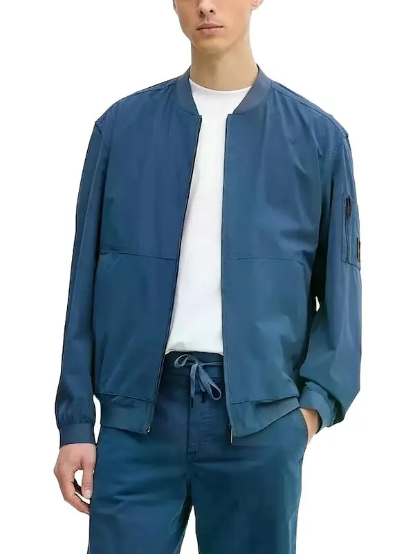 BOSS Zip-fastening Bomber Jacket - Blue
