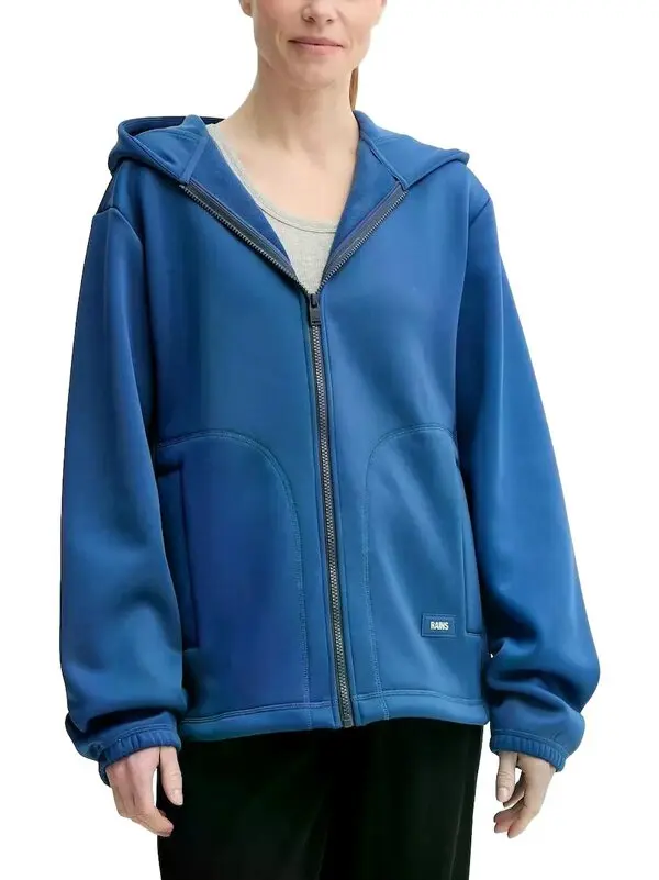 Rains Full-zip Long-sleeve Hoodie - Blue