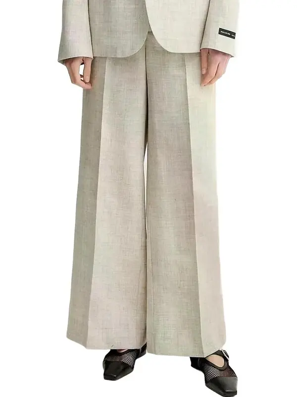 HERSKIND Pleated Wide-leg Trousers - Neutrals