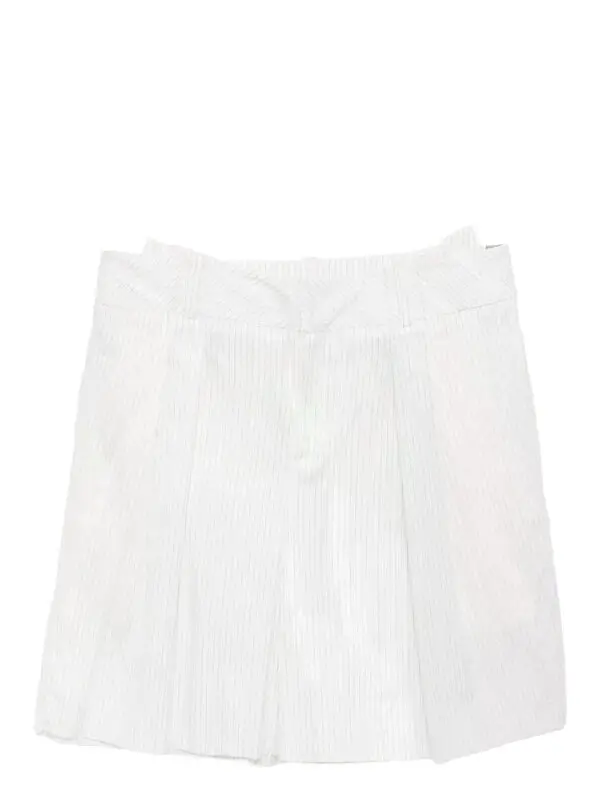 SONIA CARRASCO Pinstriped Bermuda Shorts - White