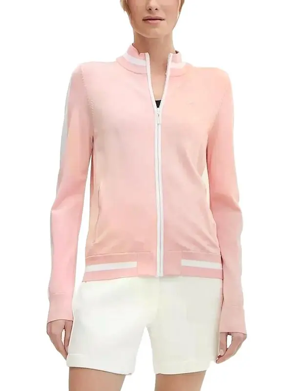 Guess Panelled Zip-up Cardigan - Pink