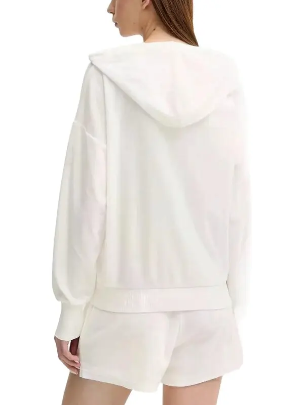 Melissa Odabash Hooded Zip-up Top - White
