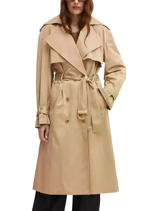Bardot Halle Belted Double-breasted Trench Coat - Neutrals