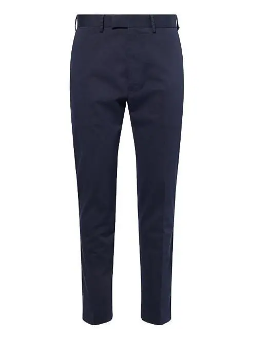 TOM FORD Regular-fit Tapered-leg Stretch-cotton Trousers - Navy