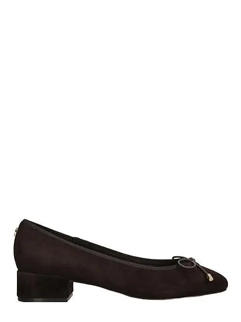 Steve Madden Suede Block Heel Shoes - Dark Brown