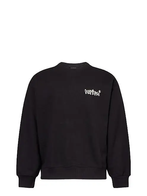 Carhartt Work In Progress Relaxed-fit Cotton-blend Sweatshirt - Black