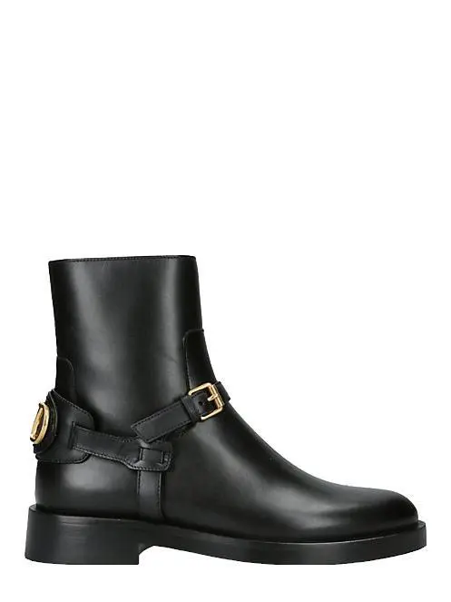 Valentino Garavani Vlogo Leather Chelsea Boots - Black