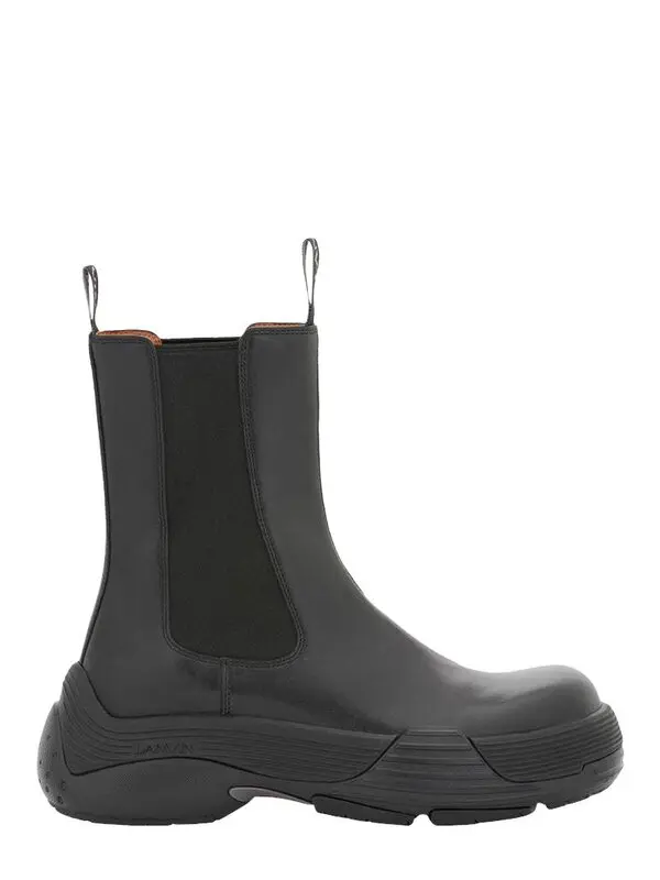 LANVIN Flash-x Bold Chelsea Leather Boot - Black