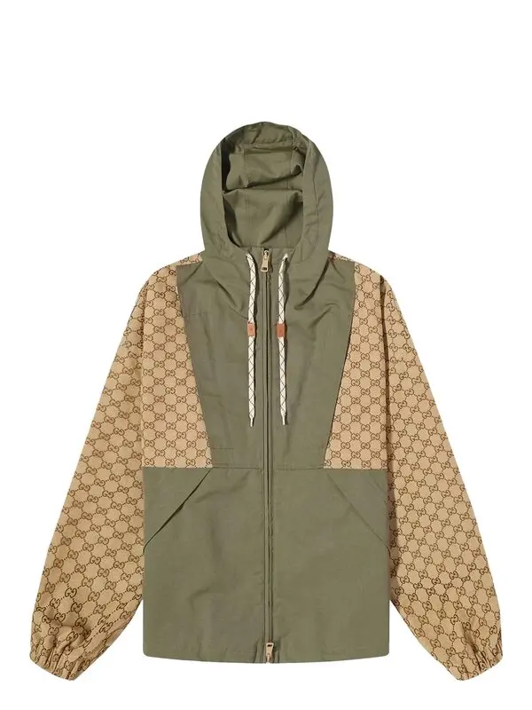 Gucci Gg Canvas Zip Jacket - Brown