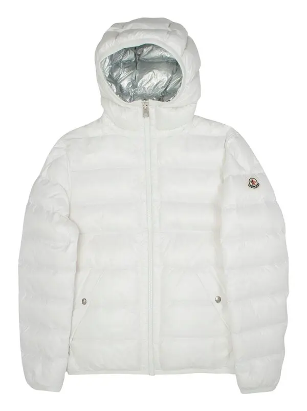 Moncler Freville Metallic Puffer Jacket - Silver