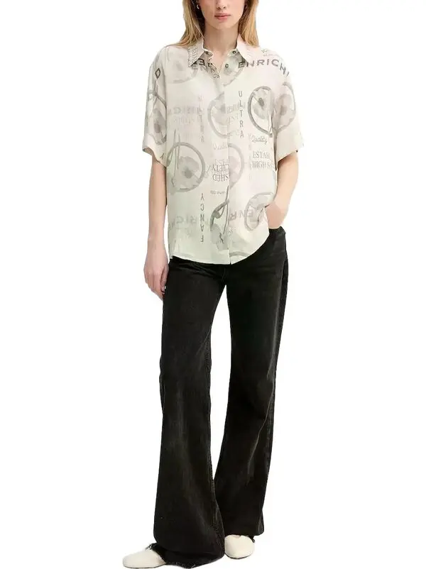Iceberg Floral Print Short-sleeve Shirt - Neutrals