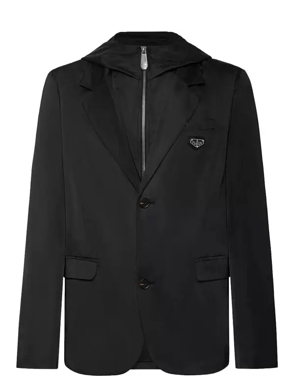 Philipp Plein Hooded Blazer - Black