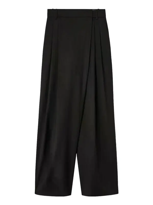 GANNI Pleated Trousers - Black