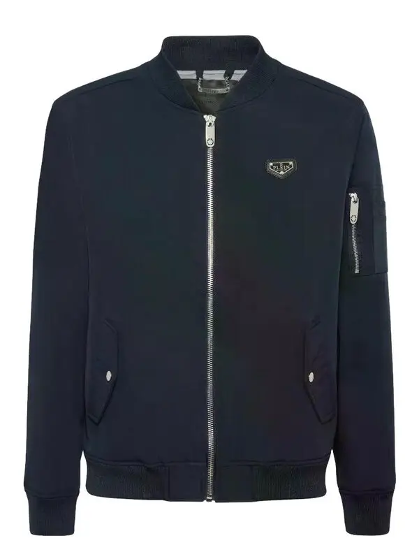 Philipp Plein Logo-plaque Bomber Jacket - Blue