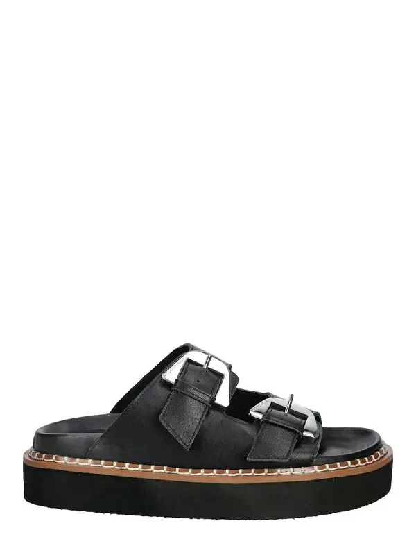 COCCINELLE Buckle-detail Platform Sandals - 001 Black