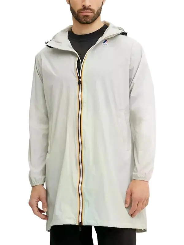 K-WAY Hooded Zip-front Jacket - Neutrals