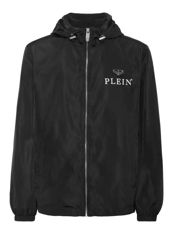 Philipp Plein Zip-up Hooded Jacket - Black
