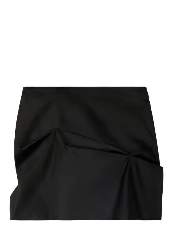 GANNI Gathered-detail Mini Skirt - Black