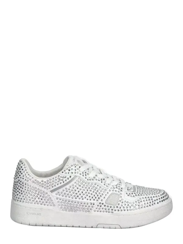 CRIME LONDON Crystal-embellished Sneakers - White