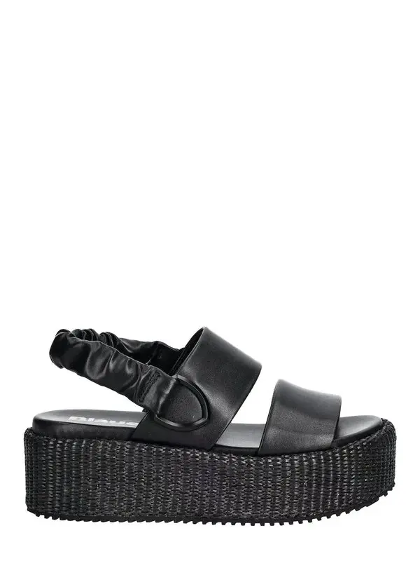 BLAUER. Platform Elastic-strap Sandals - Black