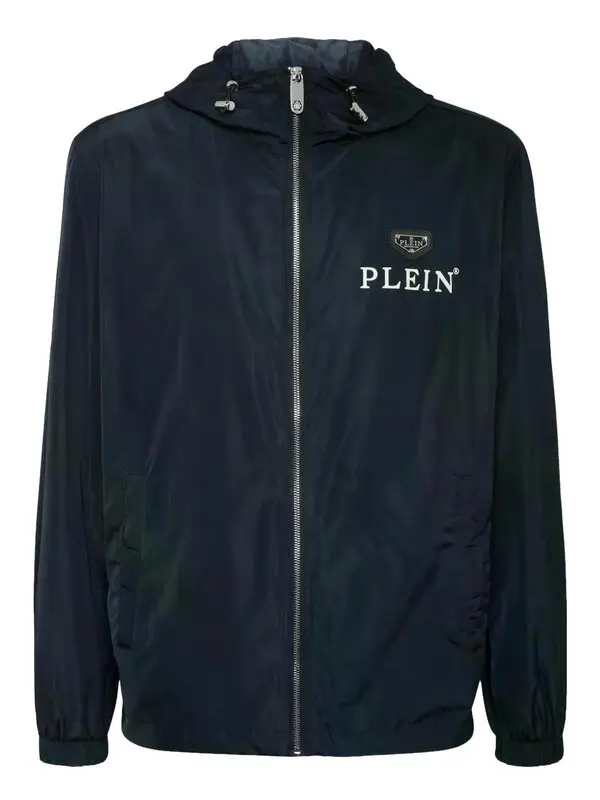 Philipp Plein Logo-plaque Hooded Jacket - Blue
