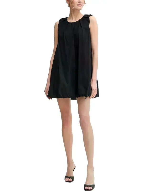Liviana Conti Kate Gathered Mini Dress - Black
