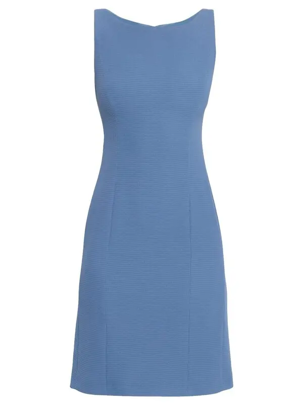 Emporio Armani Sleeveless Waffle Dress - China Blue