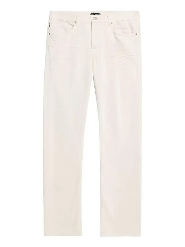 TOM FORD Stretch-twill Straight-fit Pants - Deep Ivory