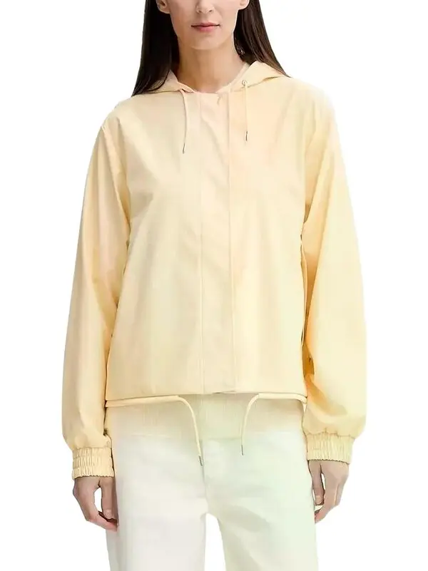Rains Hooded Drawstring Jacket - Yellow