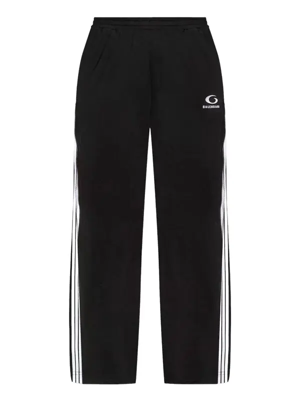 Balenciaga Stripe-detail Track Pants - Black