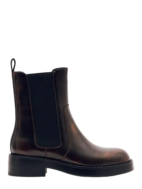 REISS Leather Chelsea Boots - Brown