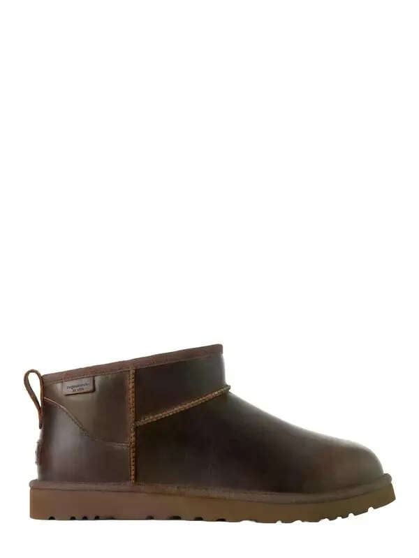 UGG Classic Ultra Mini Leather Regen Boots - Ironwood