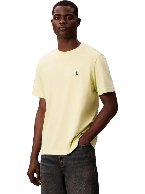Calvin Klein Embroidered Monogram Relaxed T-shirt - Lime Spritz
