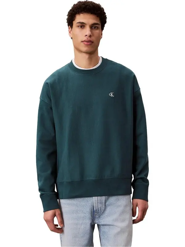 Calvin Klein Premium Terry Relaxed Sweatshirt - Tahoe Green