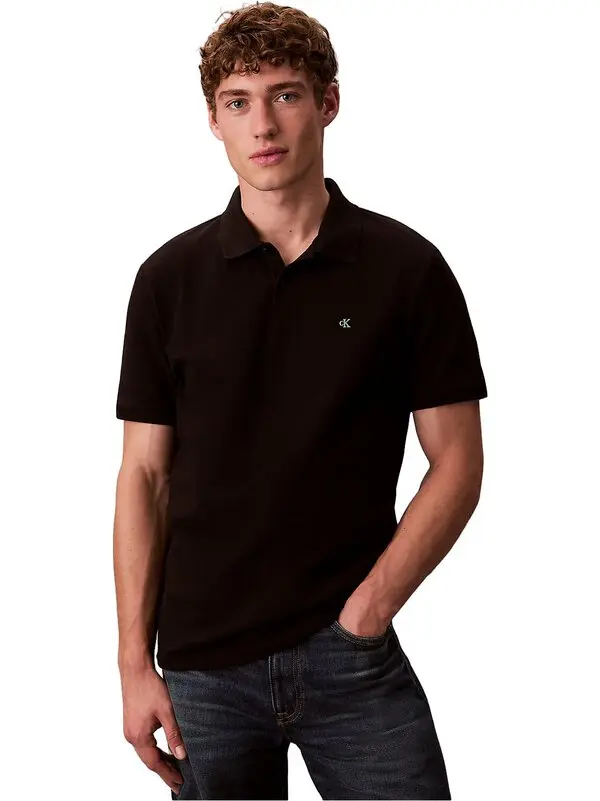Calvin Klein Cotton Pique Classic Polo Shirt - Black