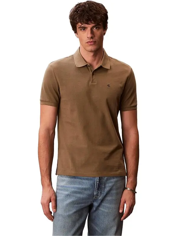 Calvin Klein Cotton Pique Classic Polo Shirt - Capers