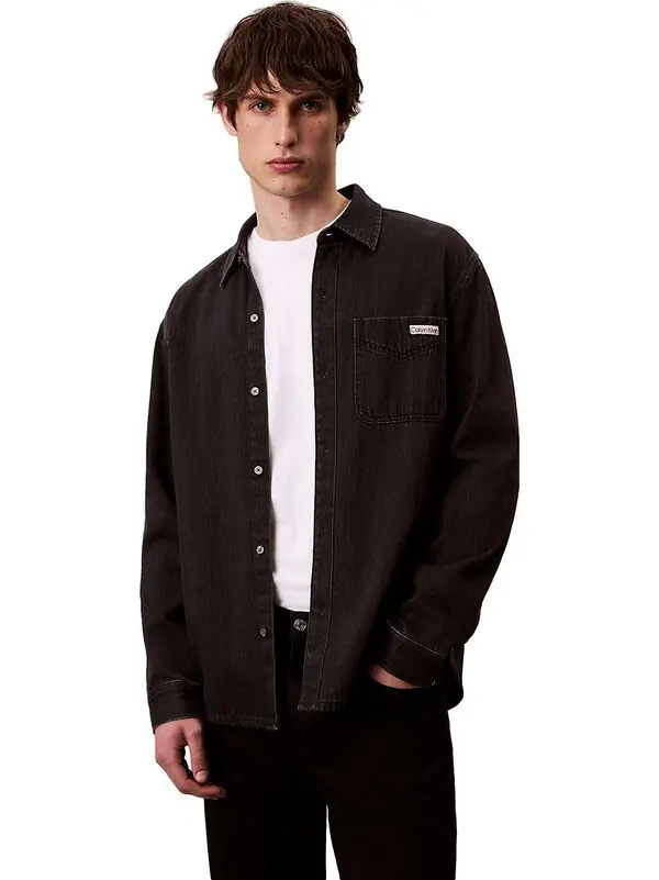Calvin Klein Classic Denim Overshirt - Black