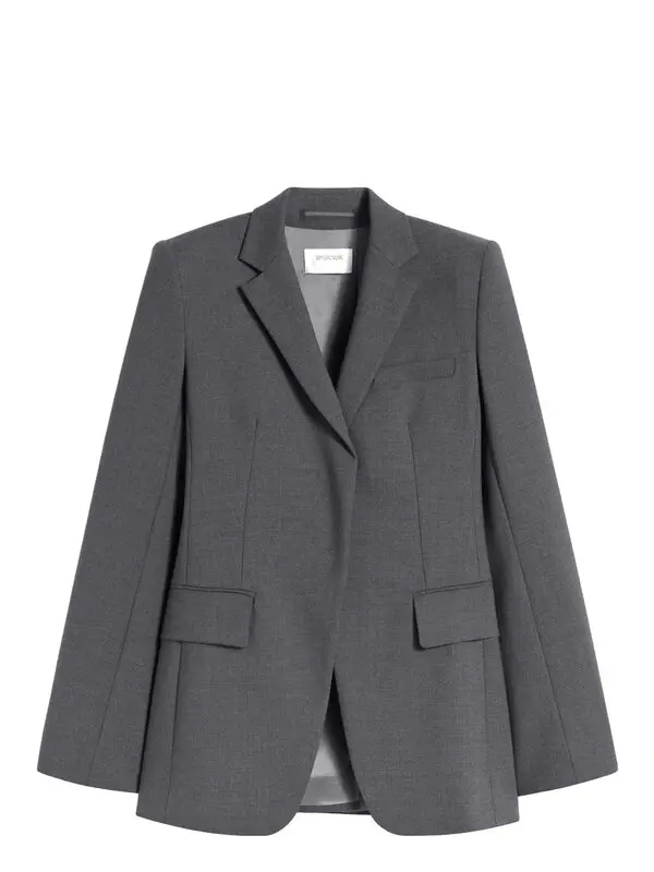 Max Mara Stretch Wool Jacket - Dark Grey