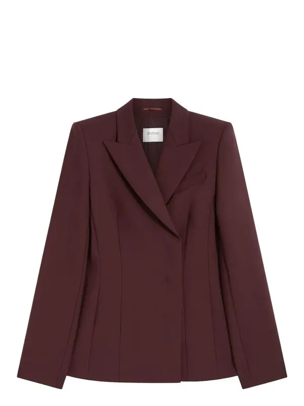 Max Mara Slim-fit Gabardine Jacket - Wine-coloured