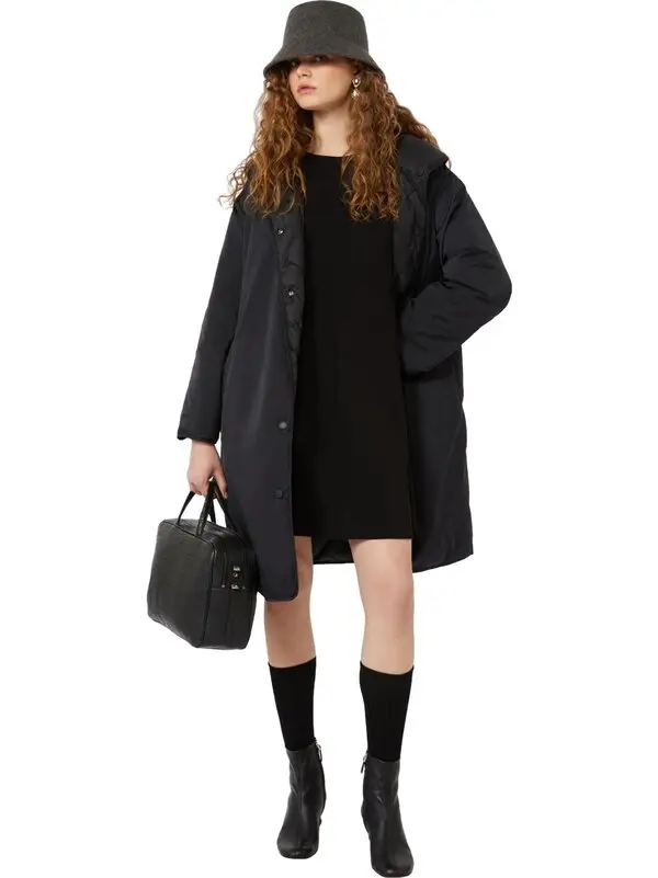 Max Mara Technical Jersey Fit & Flare Dress - Black