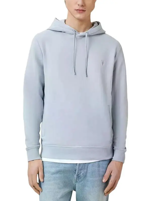 ALLSAINTS Embroidered-logo Hoodie - Blue