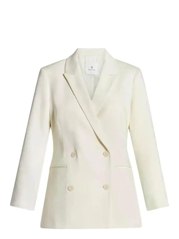 ANINE BING Jasmine Double-breasted Blazer - White