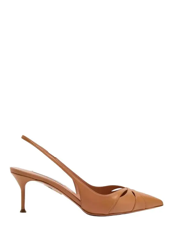 AQUAZZURA 65mm Moves Slingback Pumps - Brown
