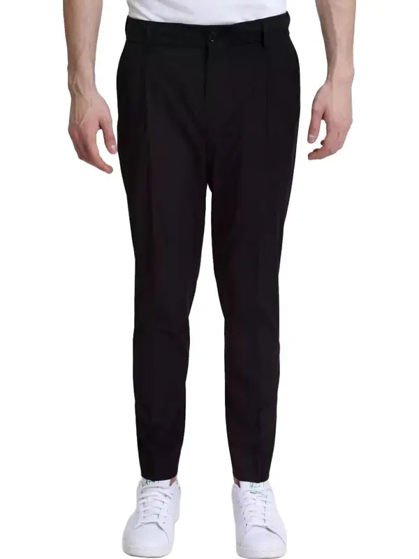 BE ABLE Pleated-front Trousers - Black