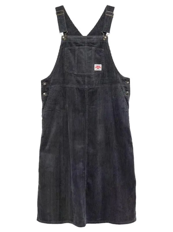 FINGERCROXX Corduroy Pinafore Dress - Grey