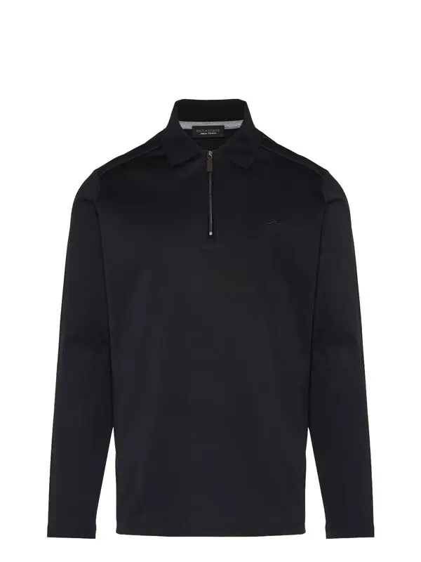 Paul & Shark Long-sleeve Zip Polo Shirt - Black