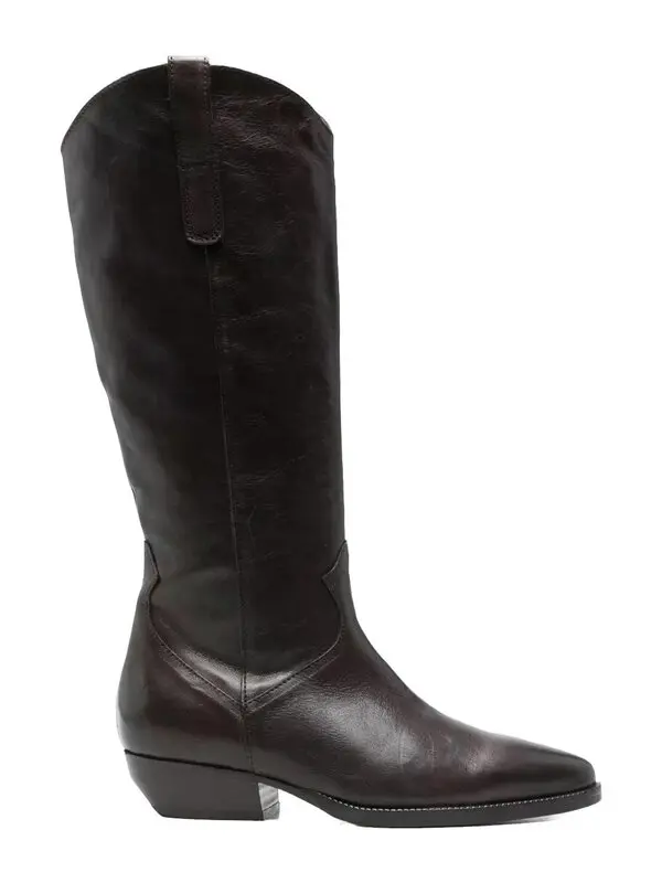 CURIOSITÈ 35mm Pointed-toe Cowboy Boots - Brown
