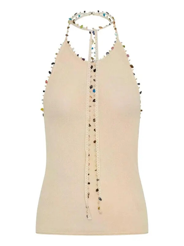 Christopher Esber Beach Quartz Halter-neck Tank Top - Neutrals