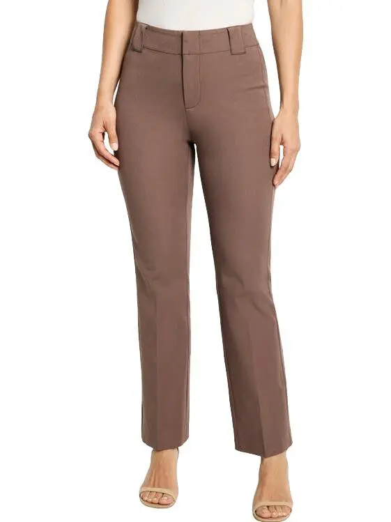 NIC+ZOE Stretch Bootcut Trousers - Cocoa